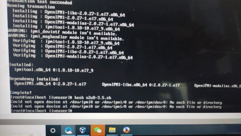 ipmitool命令报错Could not open device at /dev/ipni or /dev ipmi 0 or /dev/ipmideu 0:such file or ...